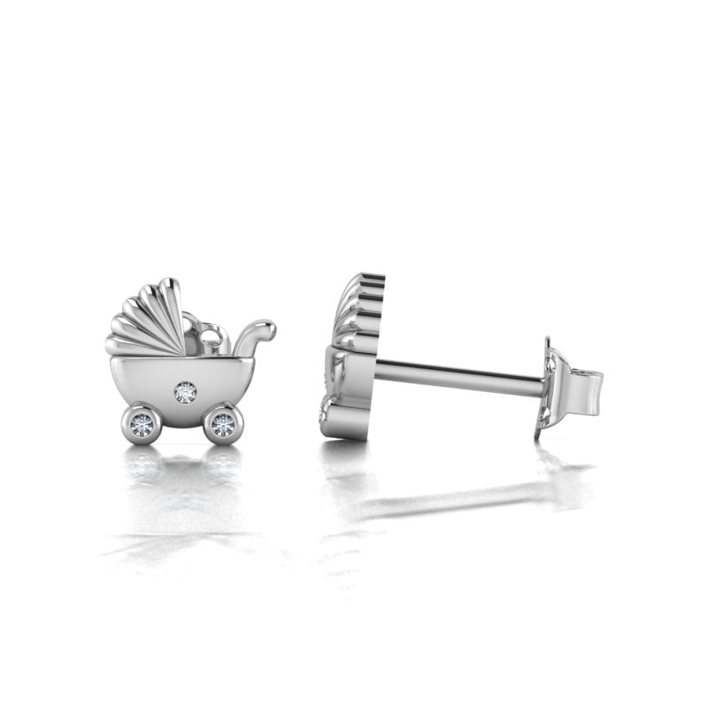 Dečije minđuše belo zlato - Magioni